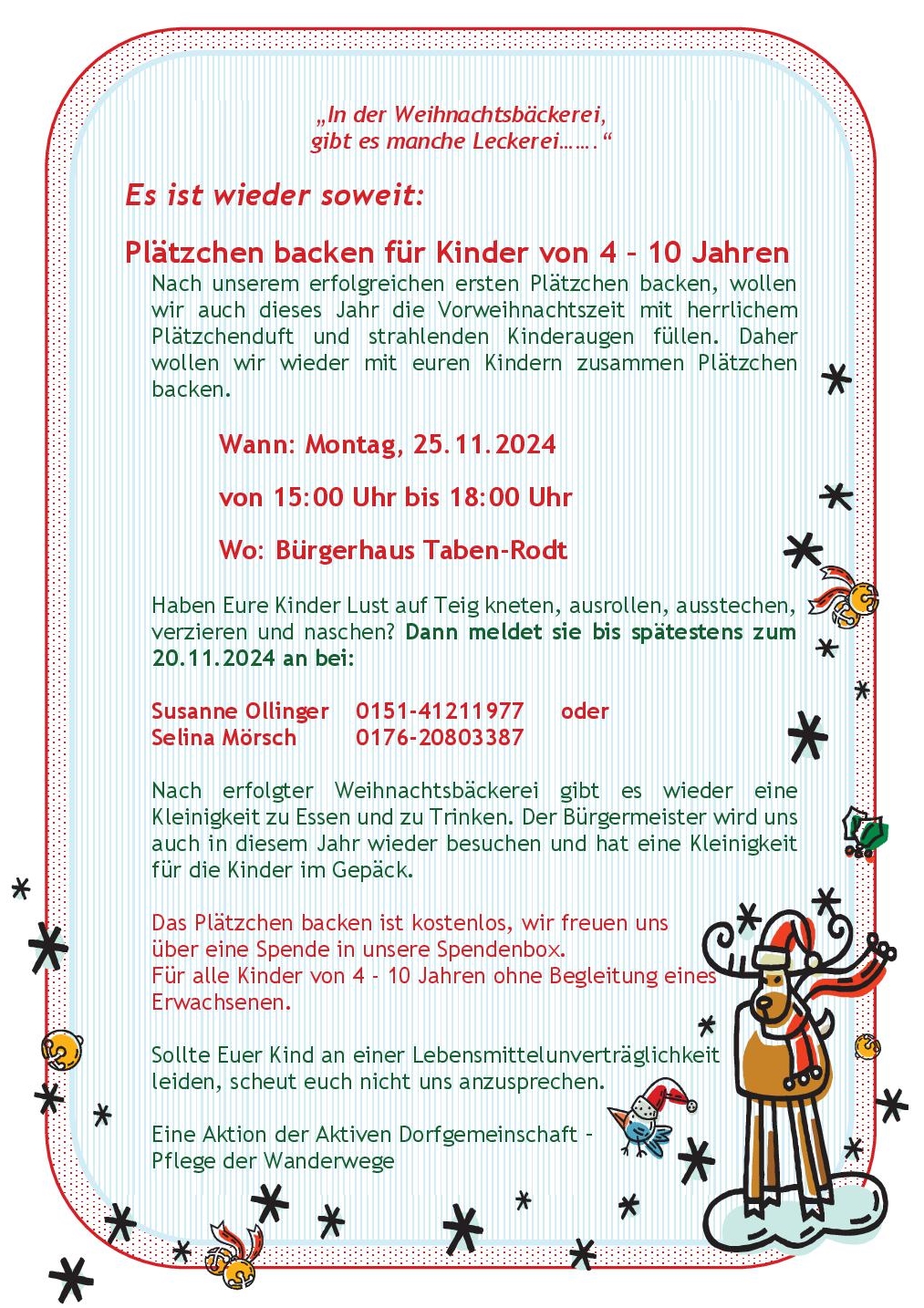 Plätzchen backen für Kinder - Taben-Rodt